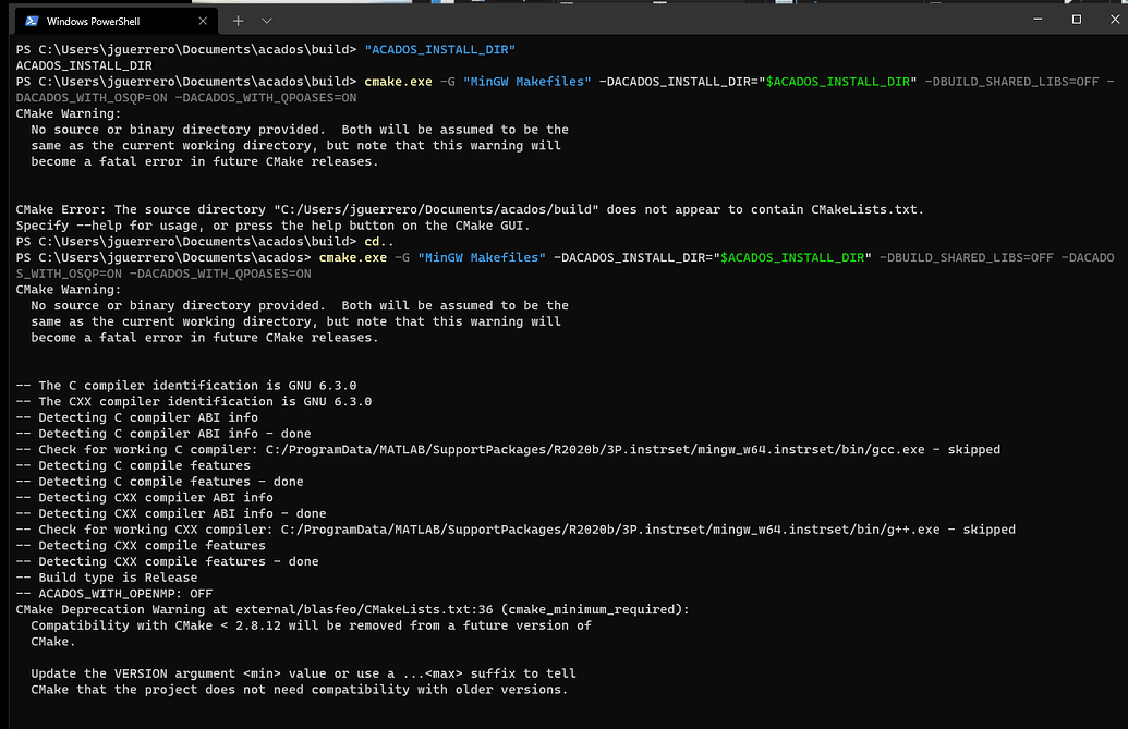 Build Acados Matlab Interface User Questions Acados Forum